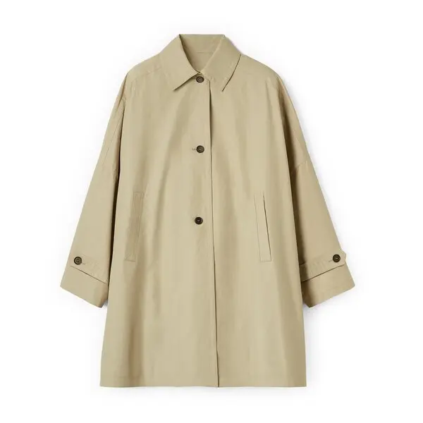 TOTEME Gabardine car coat トレンチコート Toteme Gabardine Car Coat - Cashew 815 | Editorialist